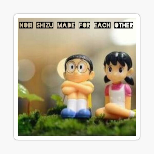 "Nobita Shizuka design" Sticker by geetansh007 | Redbubble