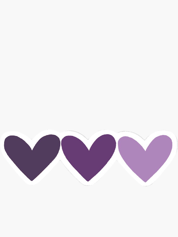 "Cute Purple Hearts " Sticker for Sale by FARRAH7 | Redbubble