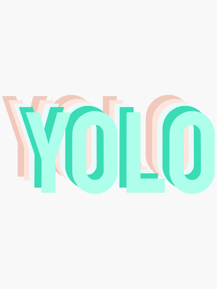 "yolo qoute" Sticker for Sale by wessal | Redbubble
