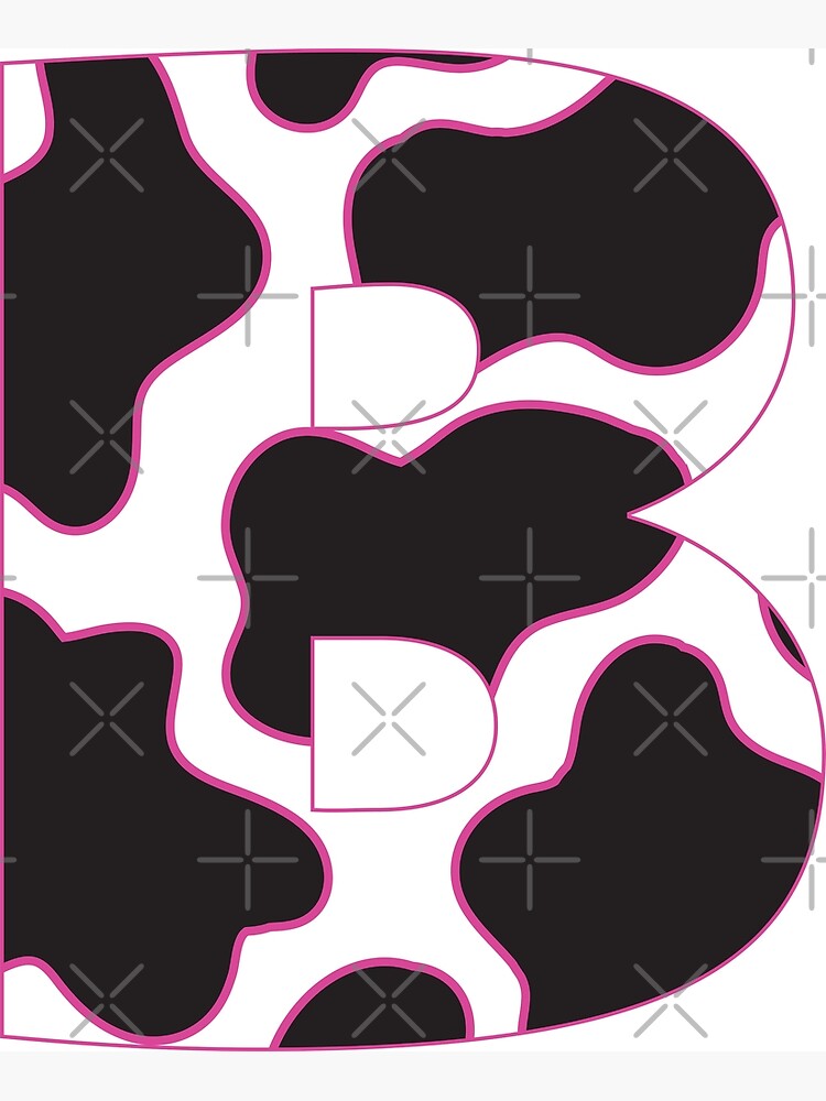 "cow print letter b" Art Print for Sale by keeganemma | Redbubble