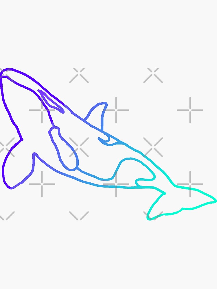 "Orca Outline Design" Sticker for Sale by dacegod17 | Redbubble