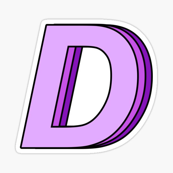 "purple D" Sticker for Sale by amandak2004 | Redbubble
