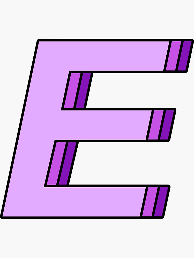 "purple E" Sticker for Sale by Amanda Kirkpatrick | Redbubble