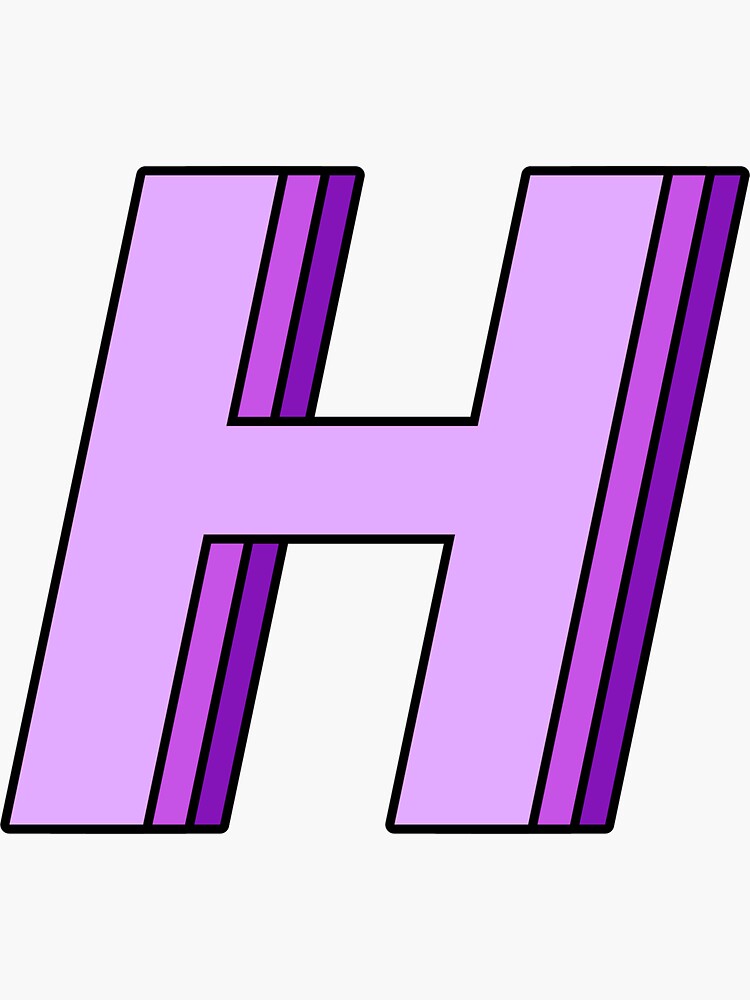 "purple H" Sticker for Sale by amandak2004 | Redbubble