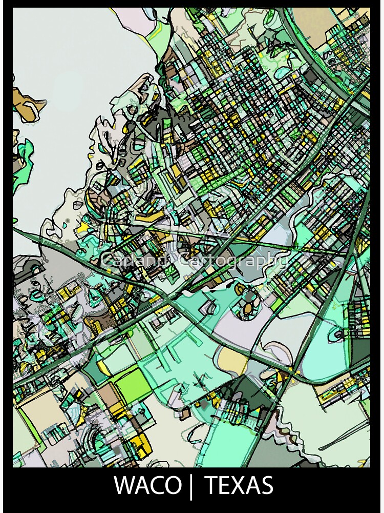 "Waco, TX" Sticker for Sale by abstractmaps | Redbubble