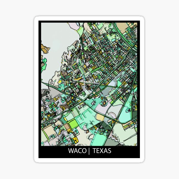 "Waco, TX" Sticker for Sale by abstractmaps | Redbubble
