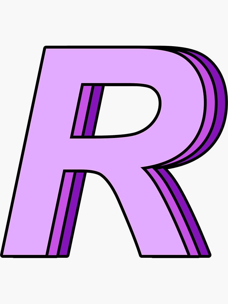 "purple R" Sticker for Sale by Amanda Kirkpatrick | Redbubble
