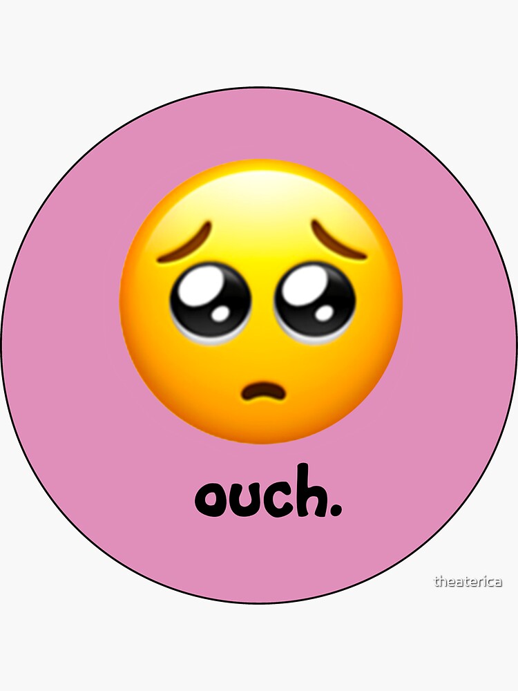 "Ouch Uwu Emoji" Sticker by theaterica | Redbubble
