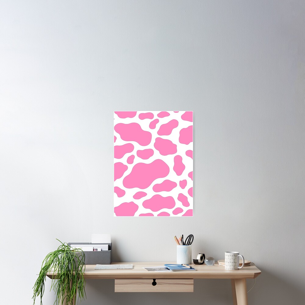 "Pink Cow Print" Poster for Sale by sjstickerss | Redbubble