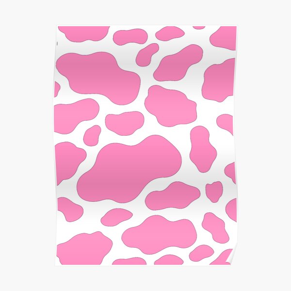 "Pink Cow Print" Poster for Sale by sjstickerss | Redbubble