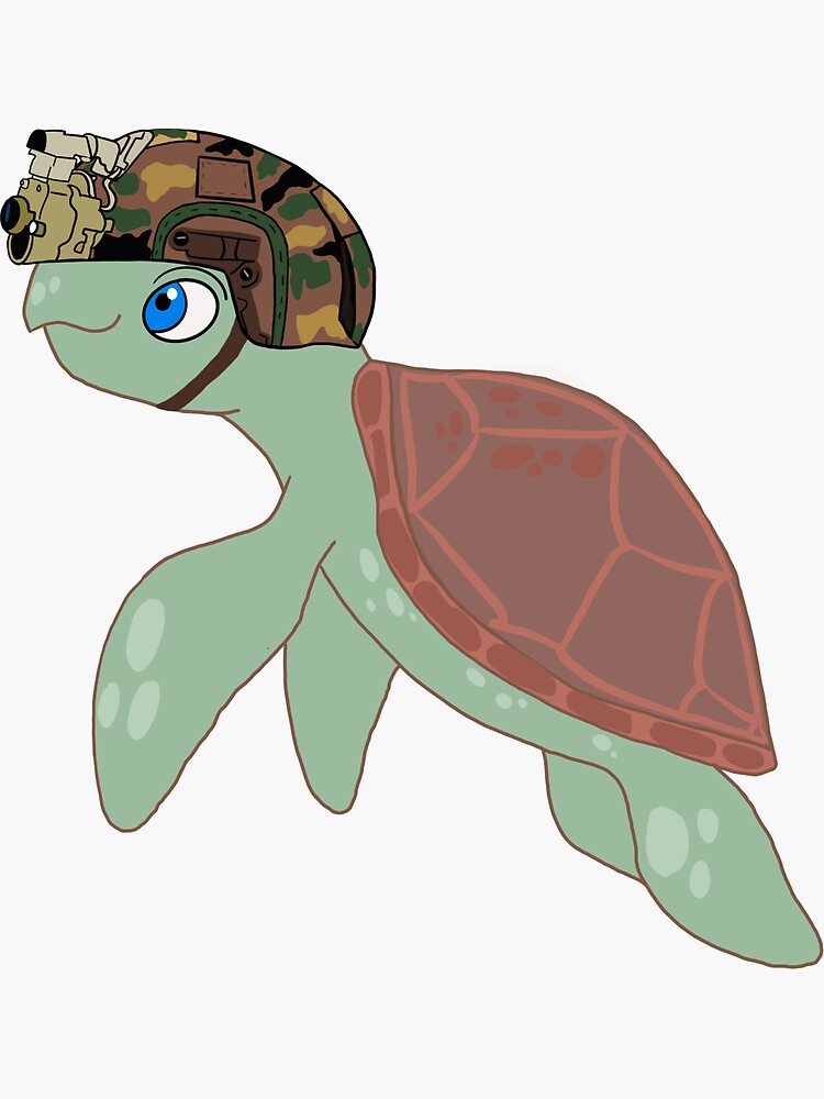 "Tactical turtle " Sticker for Sale by clairejones63 | Redbubble