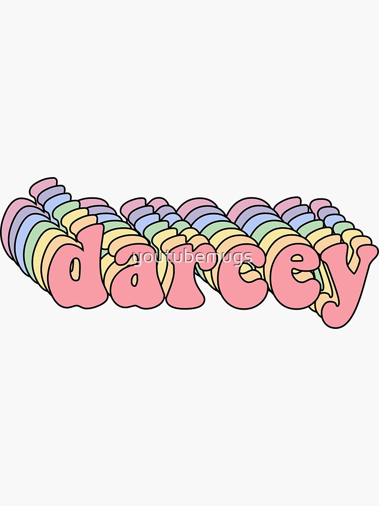 "darcey name sticker" Sticker for Sale by youtubemugs | Redbubble