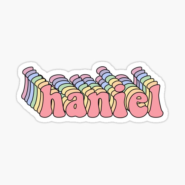 "haniel name sticker" Sticker for Sale by youtubemugs | Redbubble