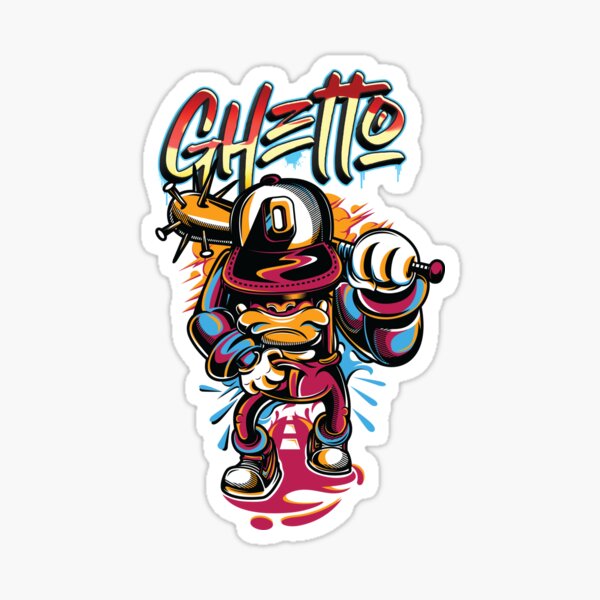 "GHETTO - Ghetto collection" Sticker for Sale by RadnyFashion | Redbubble