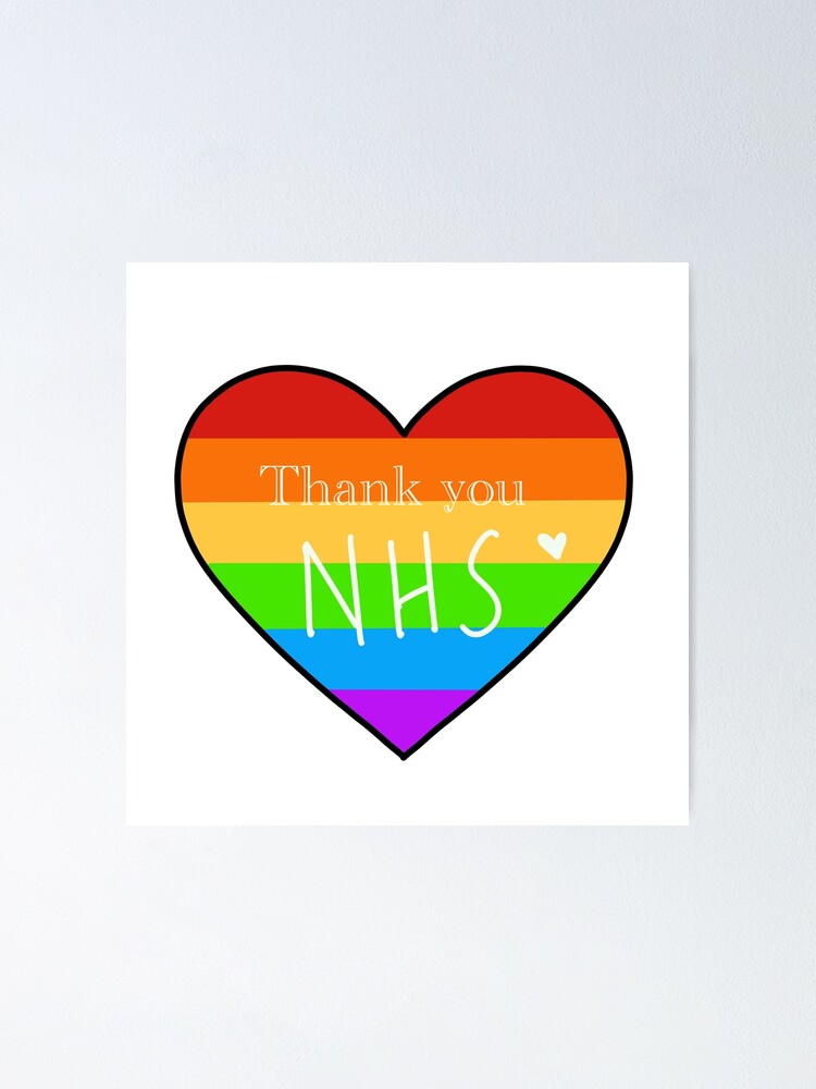 "Thank You NHS " Poster by CrystalArtWork | Redbubble