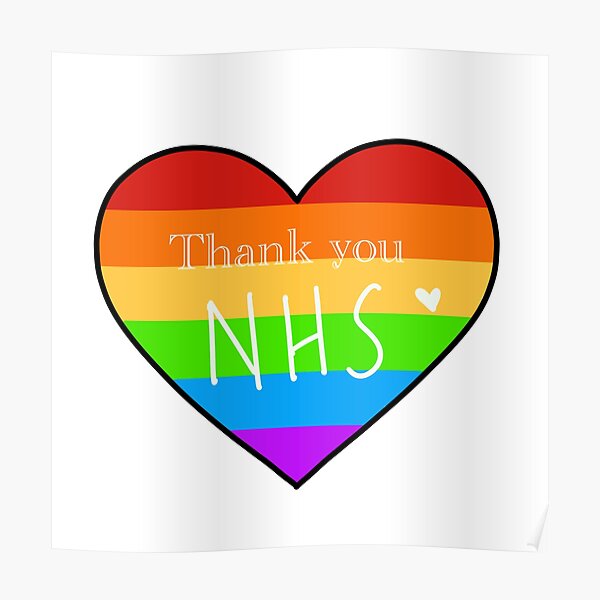 "Thank You NHS " Poster by CrystalArtWork | Redbubble
