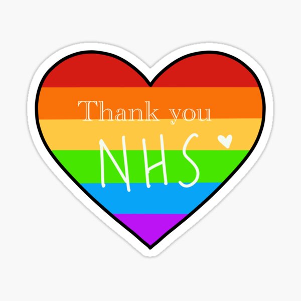 "Thank You NHS " Sticker by CrystalArtWork | Redbubble