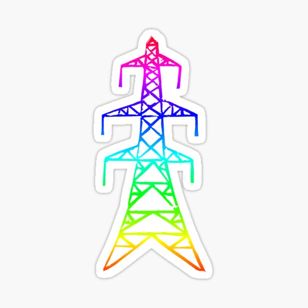 "Queer Power Rainbow Pylon" Sticker for Sale by Inkysloth | Redbubble