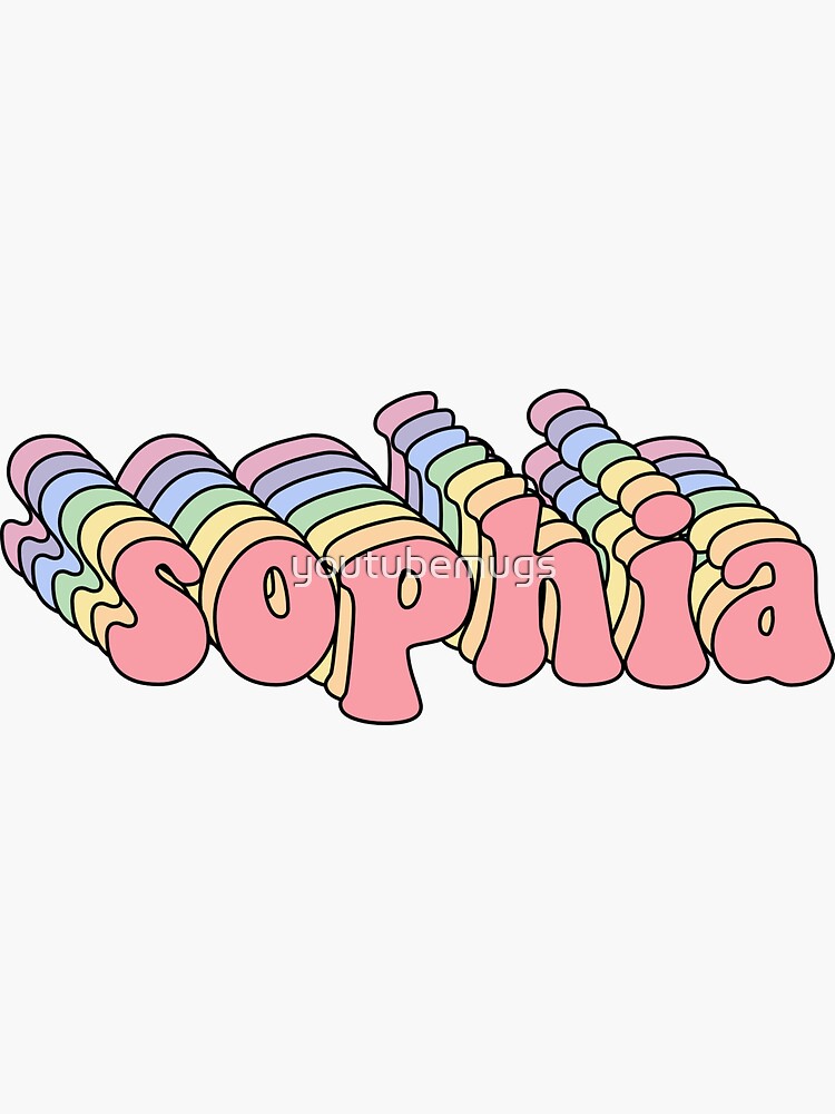 "sophia name sticker" Sticker for Sale by youtubemugs | Redbubble