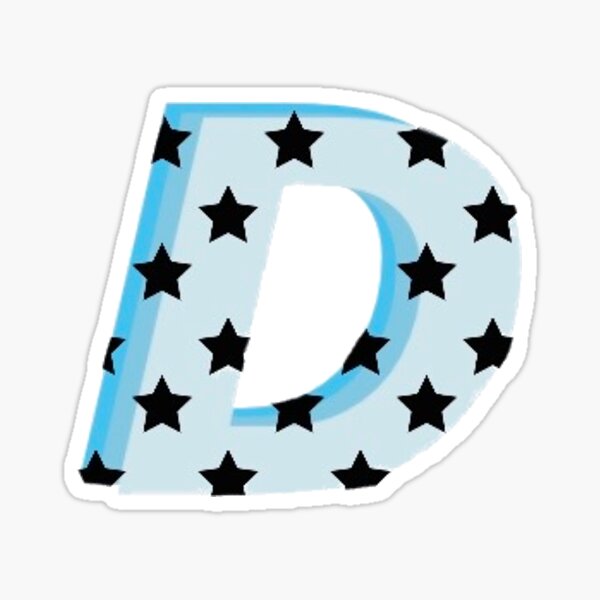 "letter D with stars " Sticker for Sale by mkessler730 | Redbubble