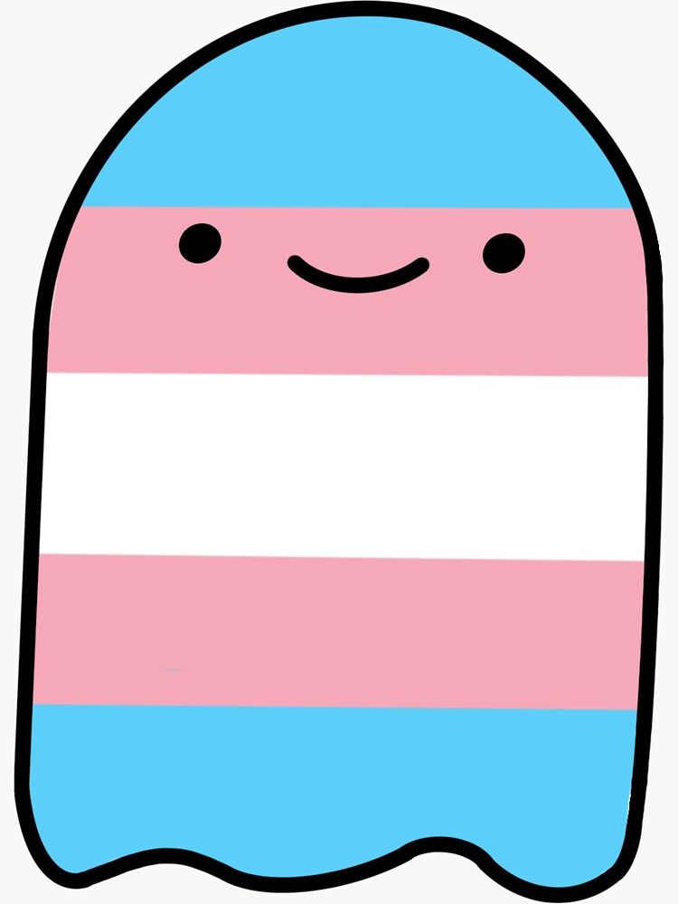 "transgender pride flag ghost " Sticker for Sale by aussjamess | Redbubble