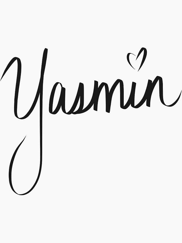 "Yasmin" Sticker for Sale by doubleulx | Redbubble