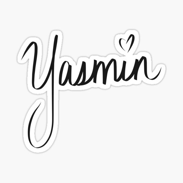 "Yasmin" Sticker for Sale by doubleulx | Redbubble