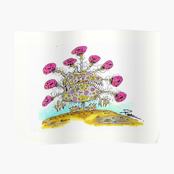 "Crazy virus" Poster by Faun-Arts | Redbubble