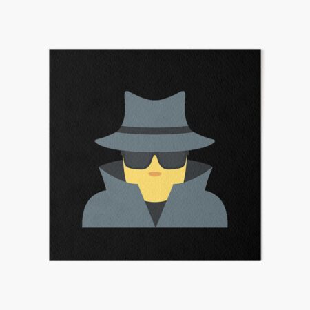 "Mystery man emoji" Art Board Print for Sale by ScrappyDesigns | Redbubble