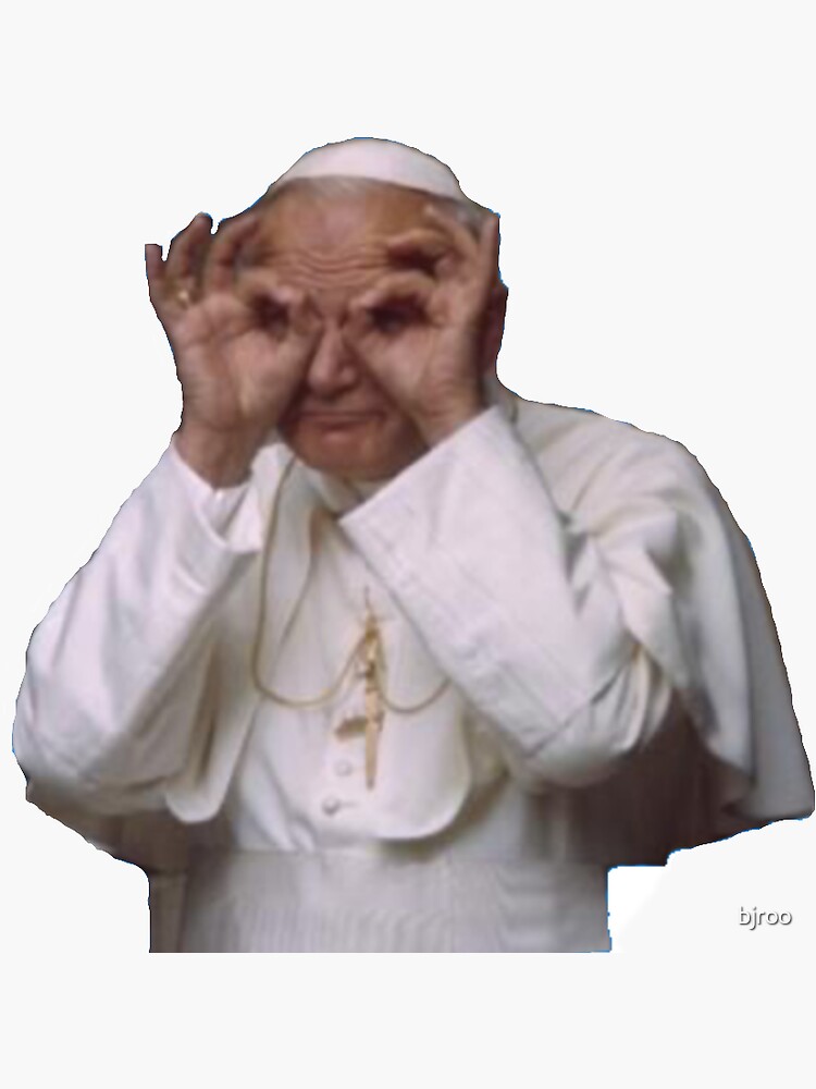"John Paul ii funny" Sticker for Sale by bjroo | Redbubble