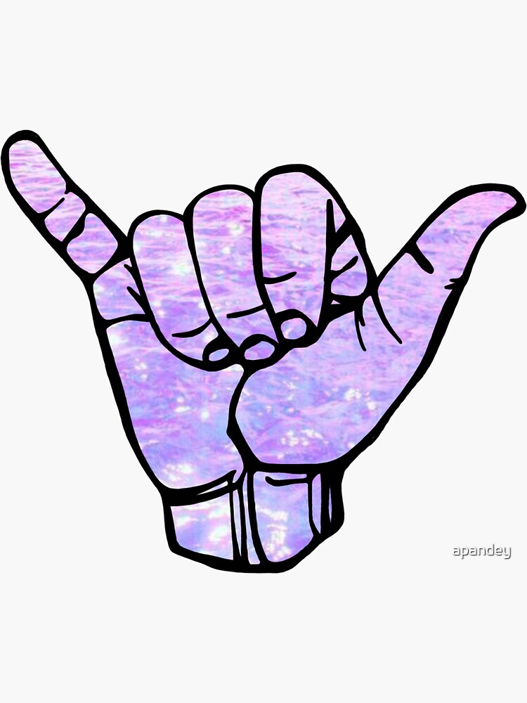 "Aesthetic Purple Shaka" Sticker for Sale by apandey | Redbubble