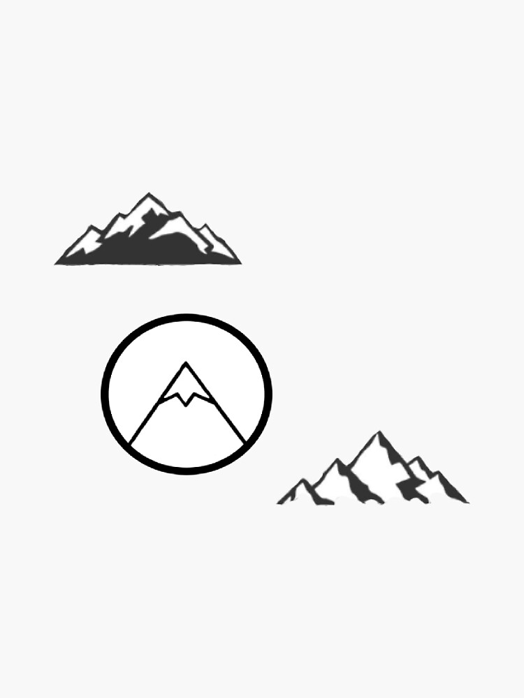 "mountains sticker pack" Sticker by pinkwatermelon | Redbubble