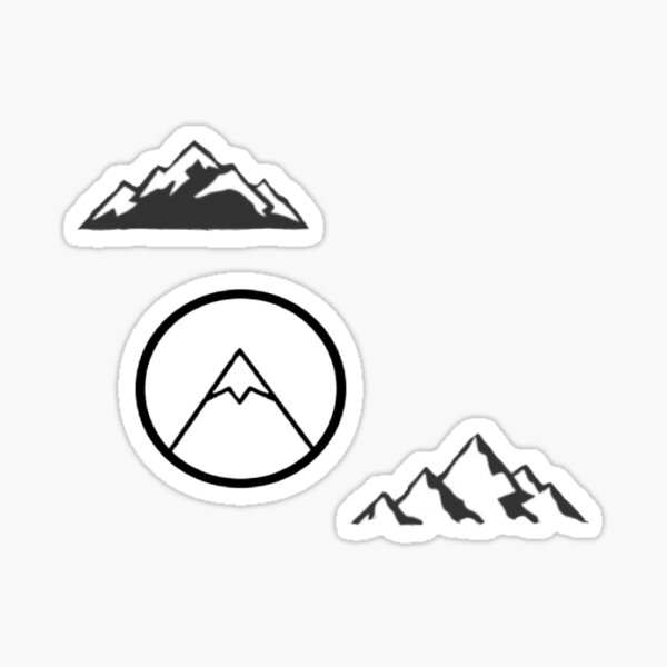 "mountains sticker pack" Sticker by pinkwatermelon | Redbubble