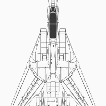 "Grumman F-14 Tomcat Blueprint" Sticker for Sale by zoidberg69 | Redbubble
