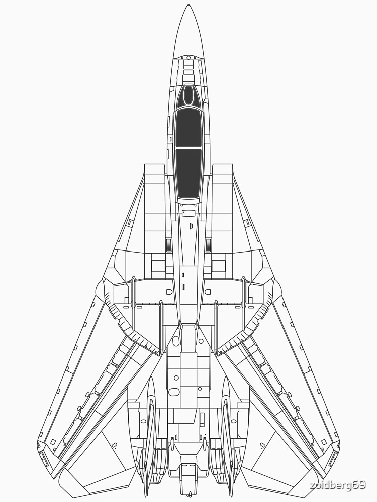 "Grumman F-14 Tomcat Blueprint" T-shirt for Sale by zoidberg69 ...