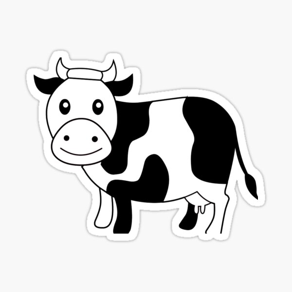 "Strawberry Cow" Sticker by Itz-Bright | Redbubble