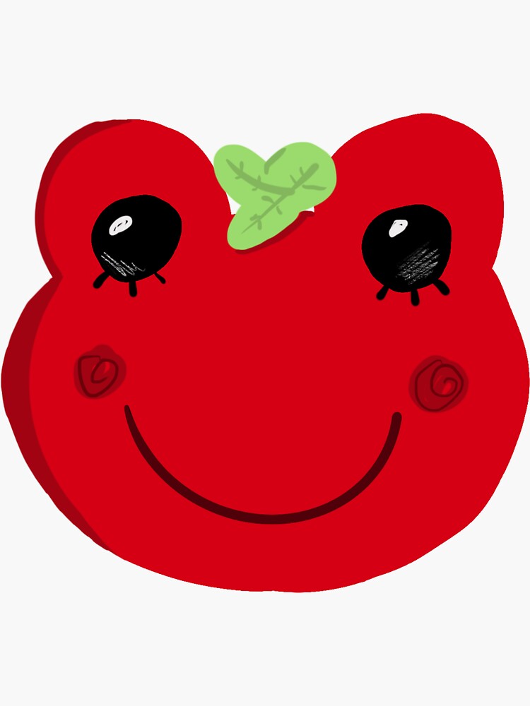 "strawberry frog" Sticker for Sale by elliessleeping | Redbubble