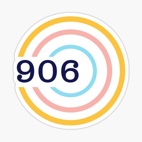 "906 " Sticker for Sale by brookenich05 | Redbubble