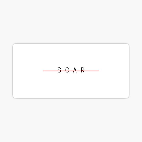 "SCAR" Sticker by unitedhuddle | Redbubble