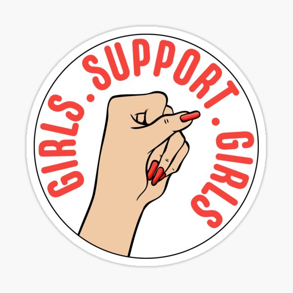 "Girls support girls" Sticker by TilTDesign | Redbubble
