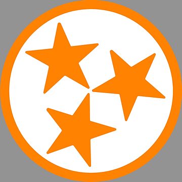 "White & Orange Tri-Star" Sticker for Sale by tennessee-carly | Redbubble