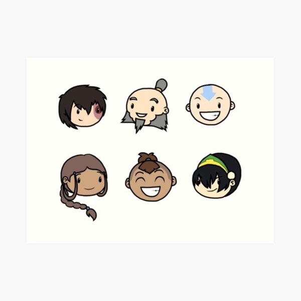 "Chibi Avatar The Last Airbender Characters" Art Print for Sale by ...