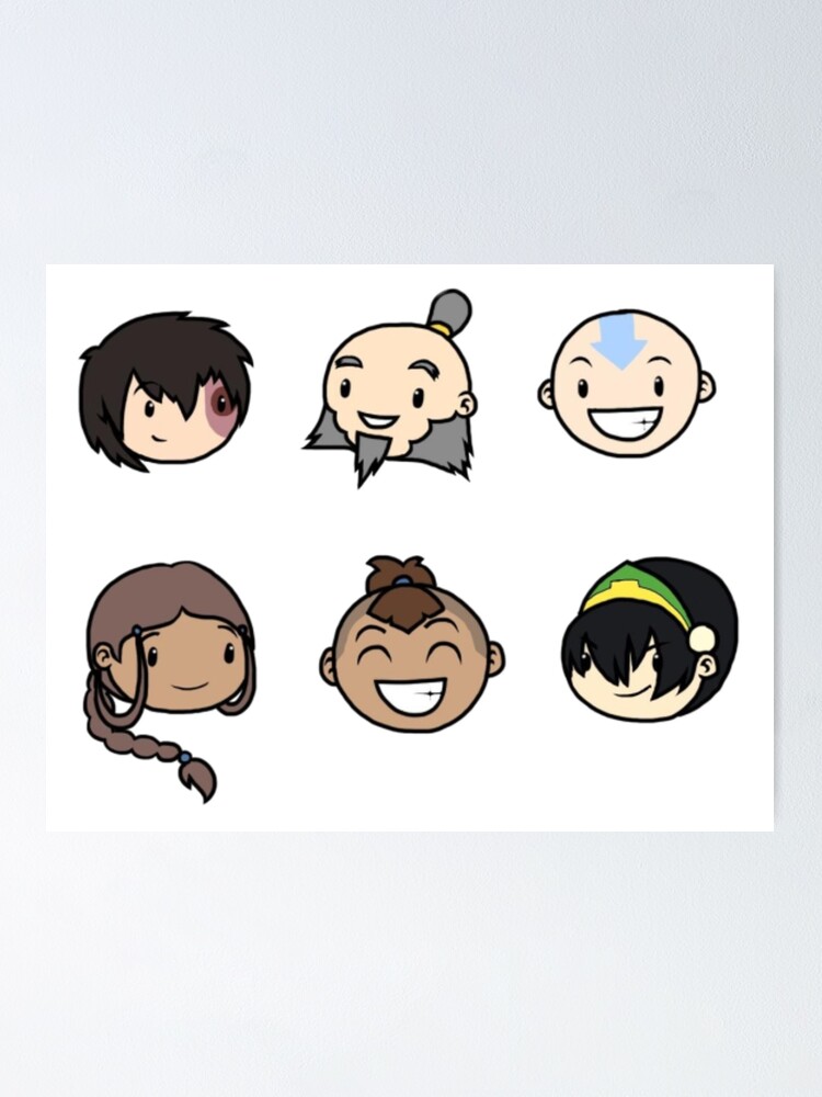 "Chibi Avatar The Last Airbender Characters" Poster by Atomicidx ...