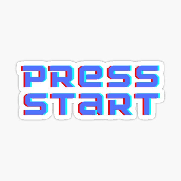 "Press Start" Sticker for Sale by ExploreStore | Redbubble