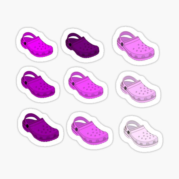 "Pink Croc Shoes Sticker Pack" Sticker for Sale by DigitalartbyD ...