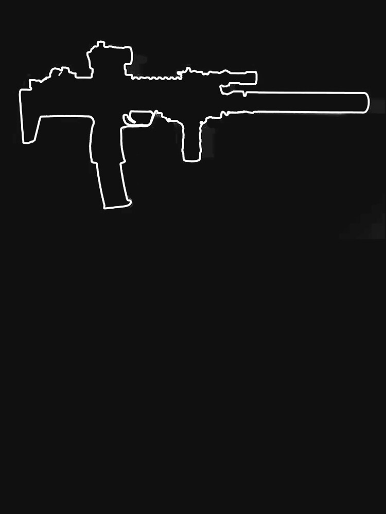 "HK MP7 Outline/Sihouette" T-shirt by Mortis-Merch | Redbubble