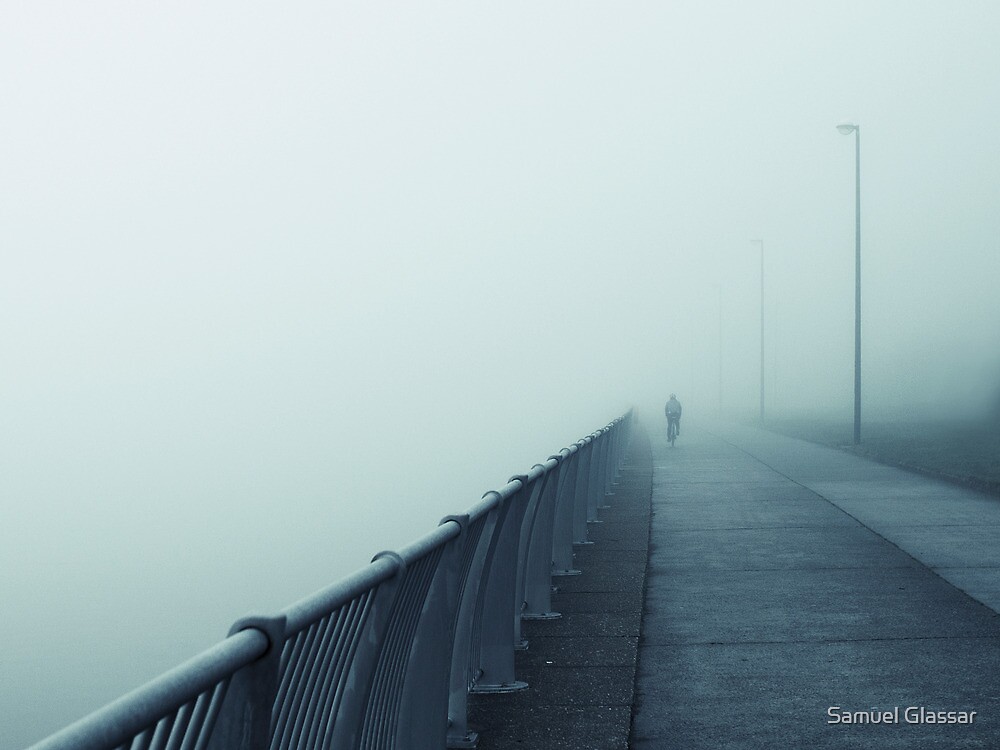 "Cycling away" by Samuel Glassar | Redbubble