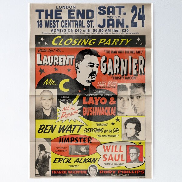 "The End Club London Closing Party" Poster for Sale by Lick-Design ...