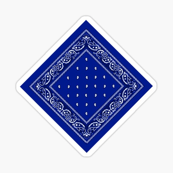 "Blue Bandana" Sticker for Sale by dripszn | Redbubble