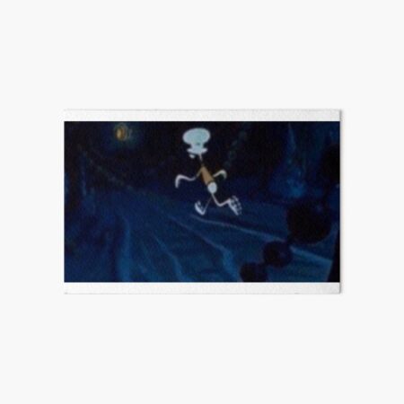 "Squidward Running Away Meme " Art Board Print for Sale by ...